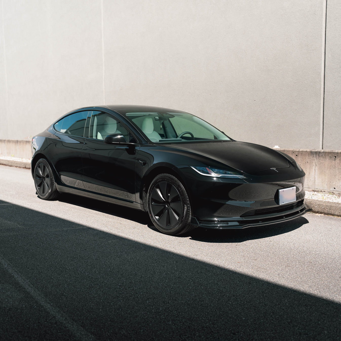 Tesla Model 3 Sport Front Lip/Splitter - Gloss/Matte Black | ORKO ...